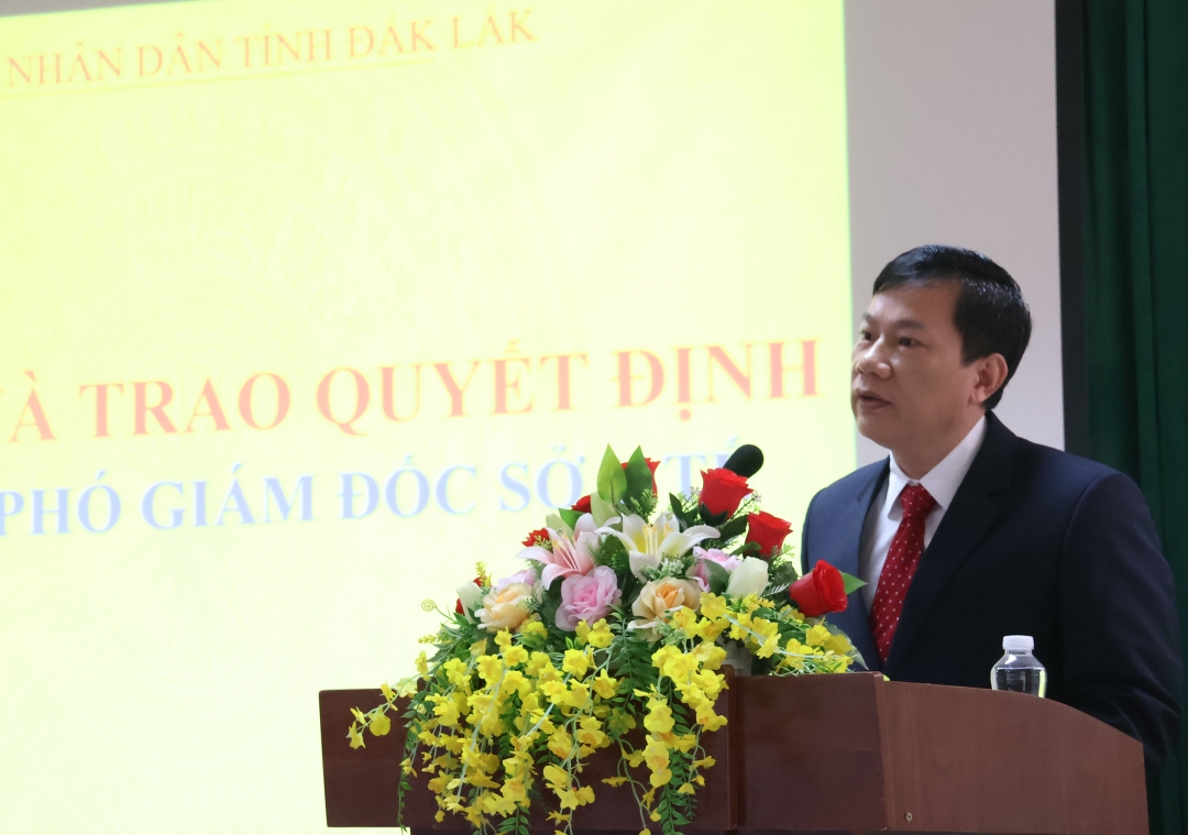 Ông Hoàng Nguyên Duy được bổ nhiệm giữ chức Phó Giám đốc Sở Y tế - Báo Đắk Lắk điện tử